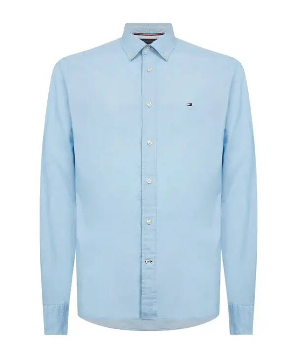 Tommy Hilfiger Long Sleeve Poplin Shirt - Blue