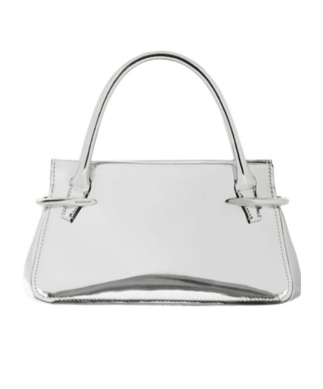 Givenchy Mini Pinch Bag In Mirror Effect Leather - Silver