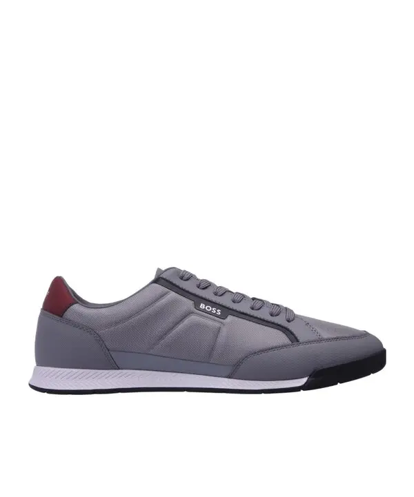 Hugo Boss Boss Nitan Mixed Material Trainers - Gray