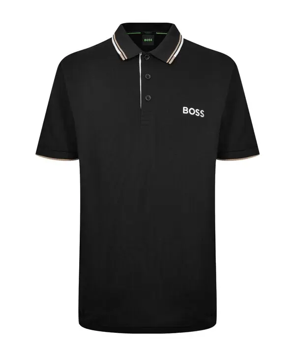 Hugo Boss Cotton Shortsleeve Polo Shirt - Black