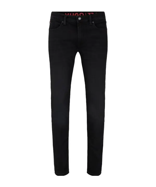 Hugo Boss Solid Color Slim Fit Jeans - Black