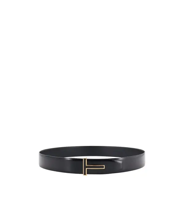 TOM FORD Logo Buckle Belt - Black