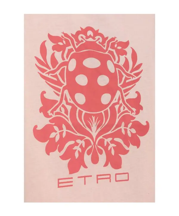 Etro Crewneck T-shirt With Graphic Print