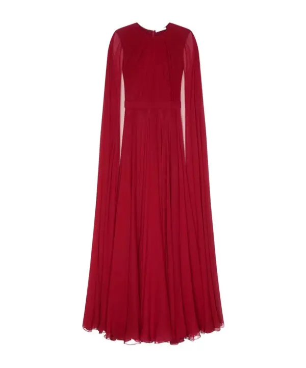 Givenchy Evening Dress In Silk Crepon With Cape