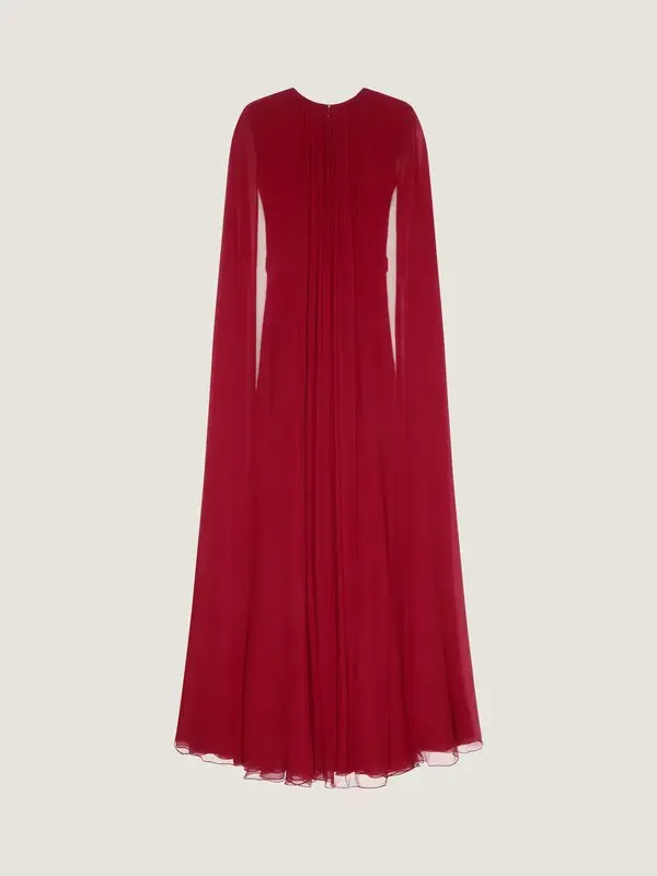 Givenchy Evening Dress In Silk Crepon With Cape