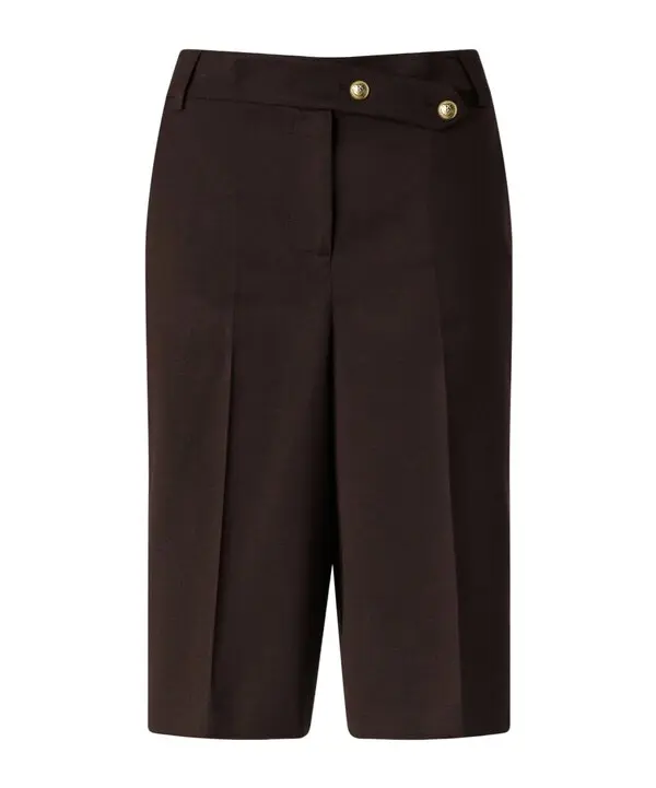 Pinko Logo-patch Pleated Trousers - Brown