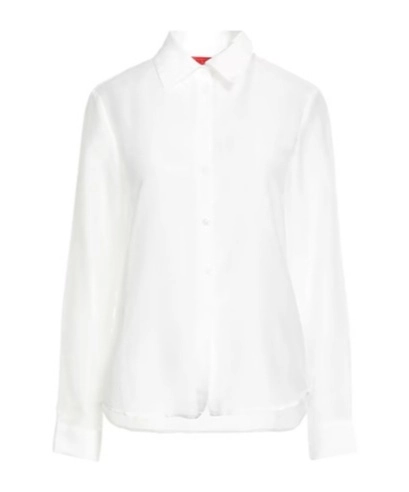 MAXCO. Max&co. Solid Color Button-up Shirt With Classic Collar