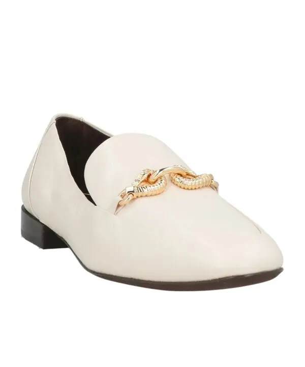 Tory Burch Leather Loafers - Ivory