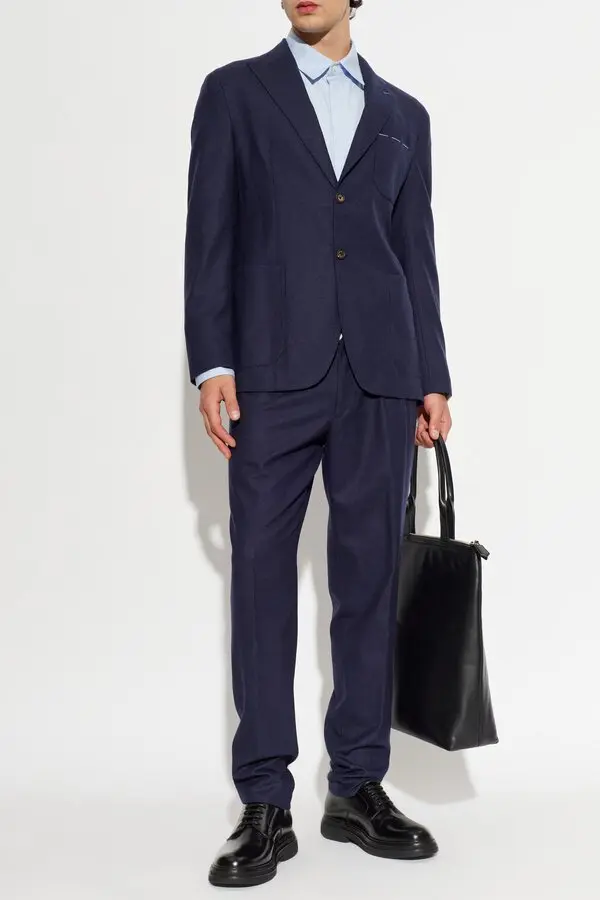 Eleventy Single-breasted Suit And Trousers Two-piece Set