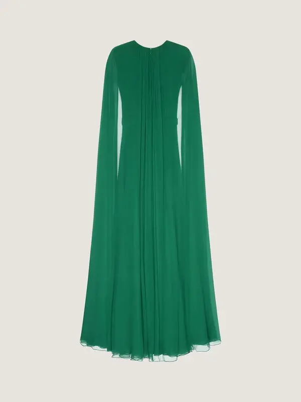 Givenchy Evening Dress In Silk Crepon With Cape