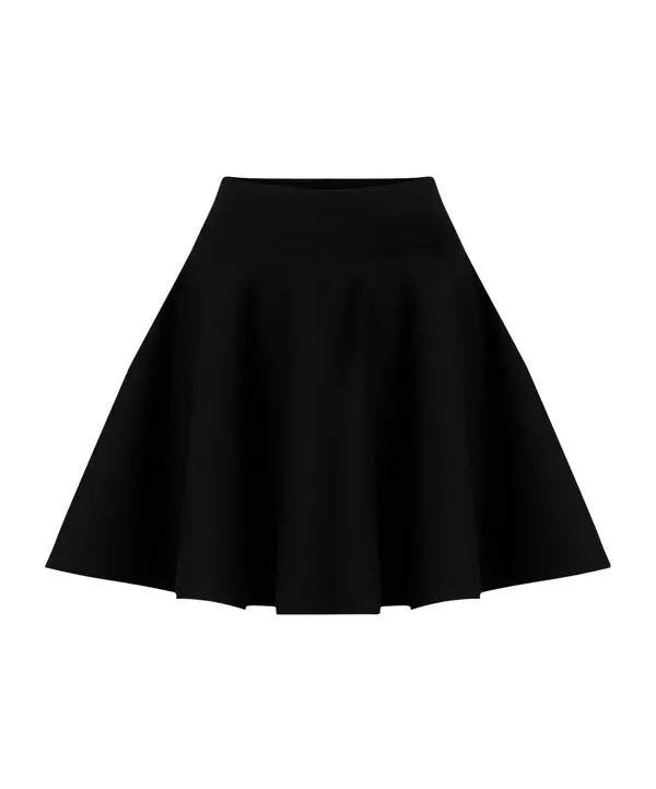 AMI Paris Knitted Skater Skirt - Black