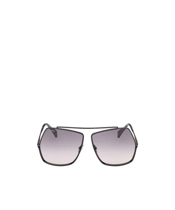 Max Mara Irregular Frame Sunglasses - Black
