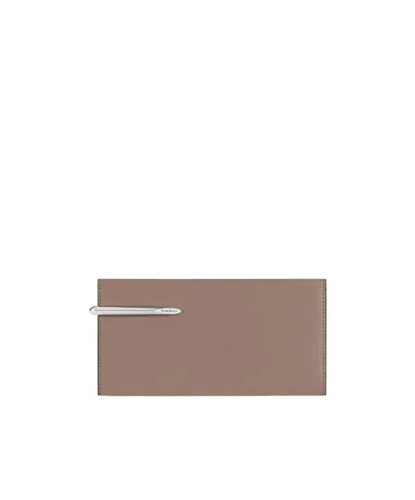Givenchy Pinch Long Wallet In Leather - Taupe