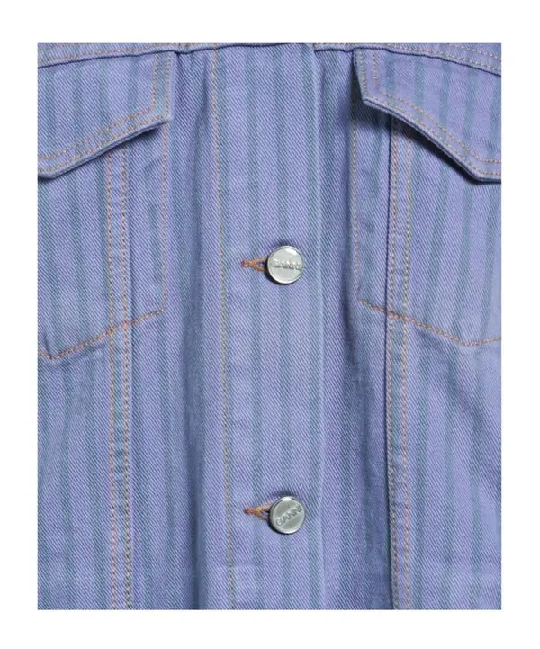 GANNI Striped Denim Jacket