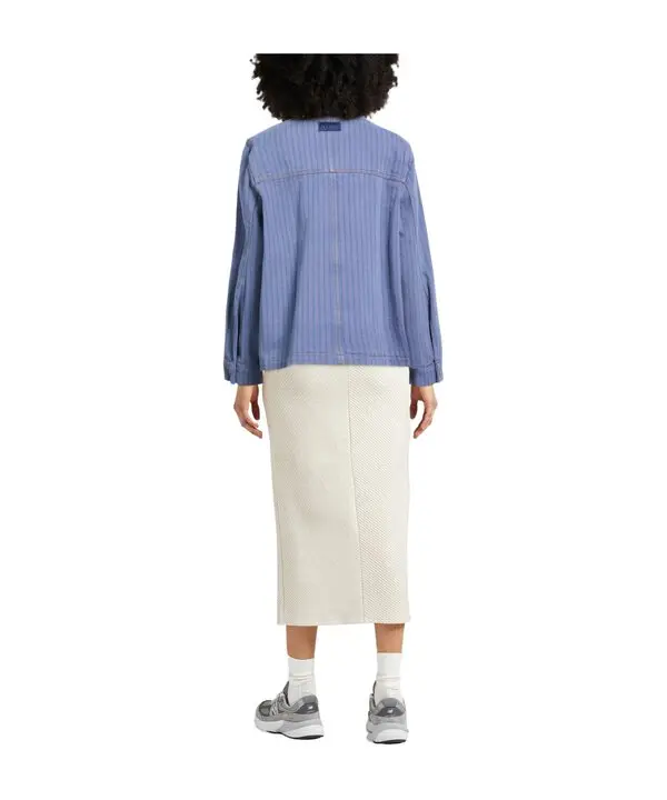 GANNI Striped Denim Jacket