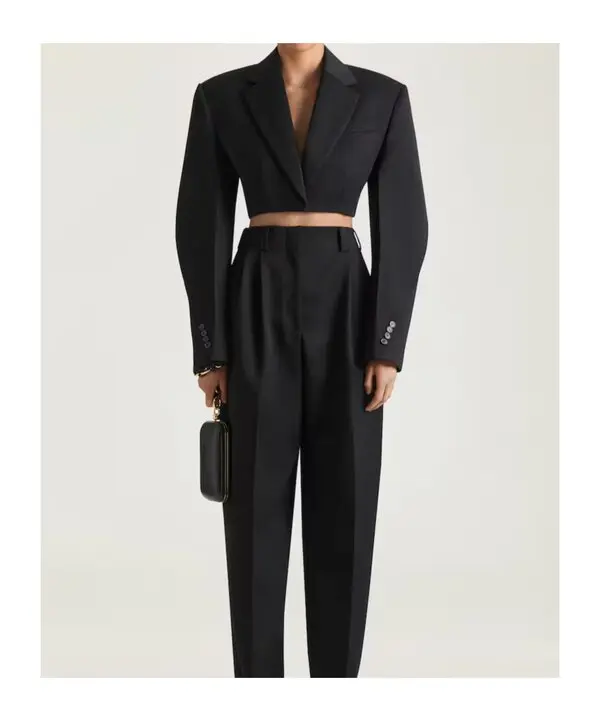 Givenchy Cropped Cocoon Jacket In Wool