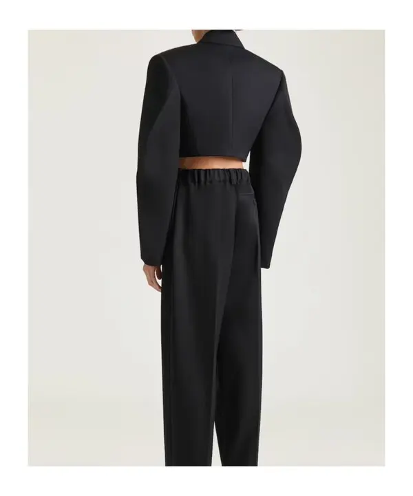 Givenchy Cropped Cocoon Jacket In Wool