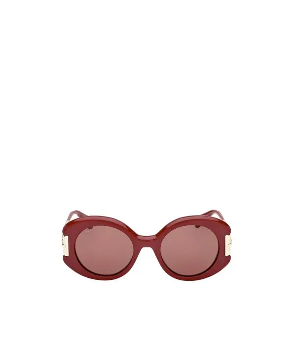 Max Mara Round Frame Sunglasses - Bright Wine Red