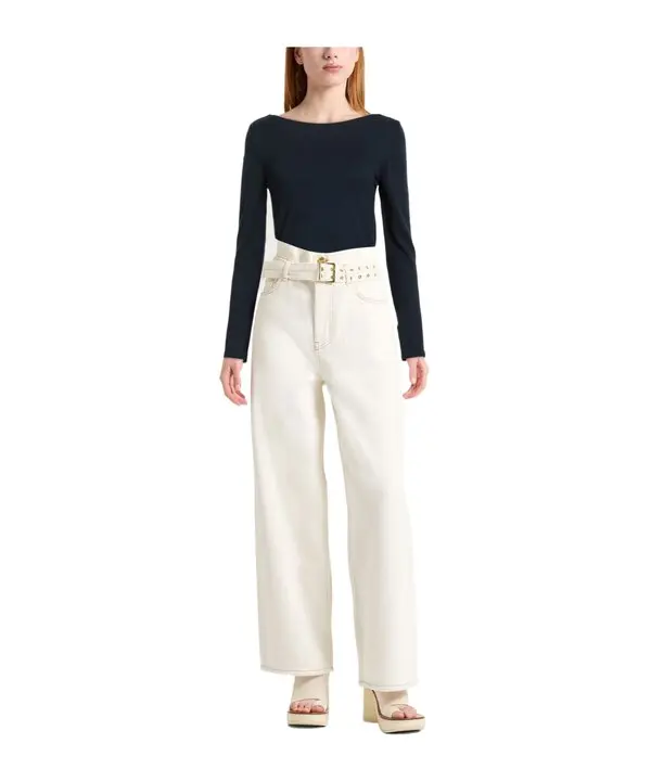 MAXCO. Long Sleeve Crew Neck Knit Top