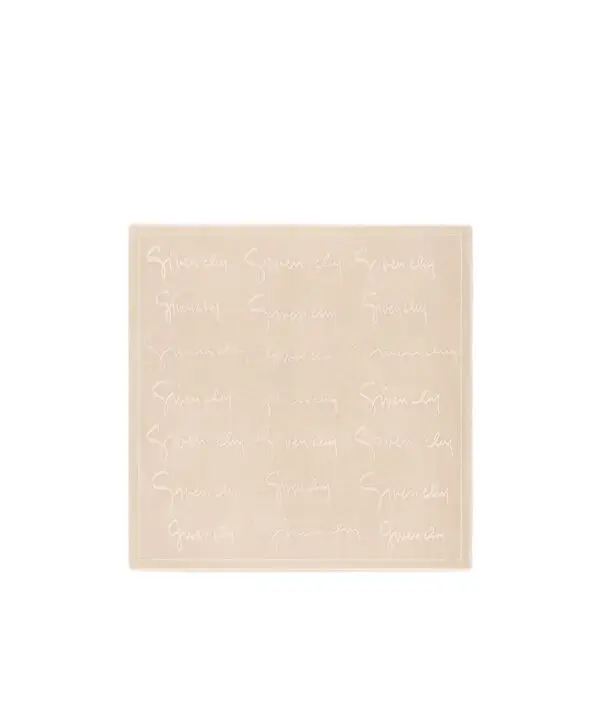 Givenchy Shawl In Silk And Wool With Signature - Light Brown