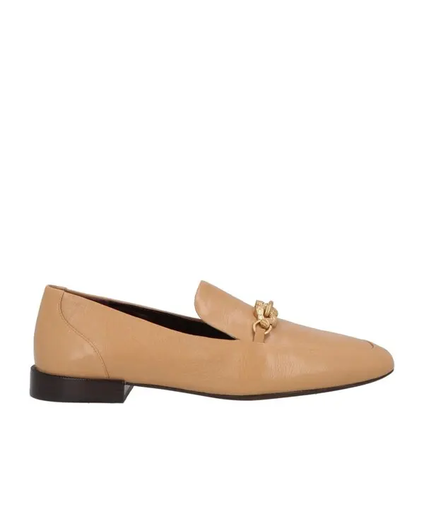 Tory Burch Minimalist Leather Loafers - Camel