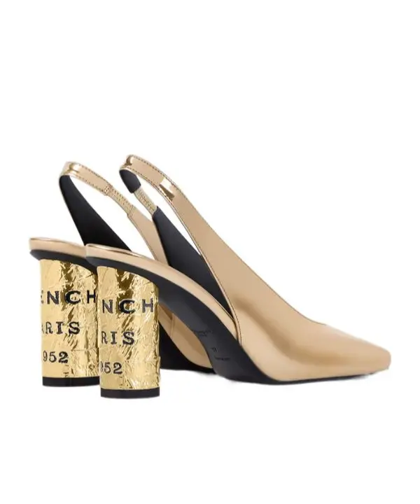 Givenchy Tape Slingbacks In Mirror Effect Leather