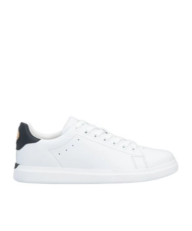 Tory Burch Two-color Low-top Leather Shoes - White