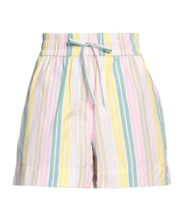 GANNI Striped Cotton Drawstring Waist Trousers