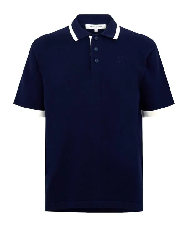 Maison Kitsuné Shortsleeve Polo Knit Sweater