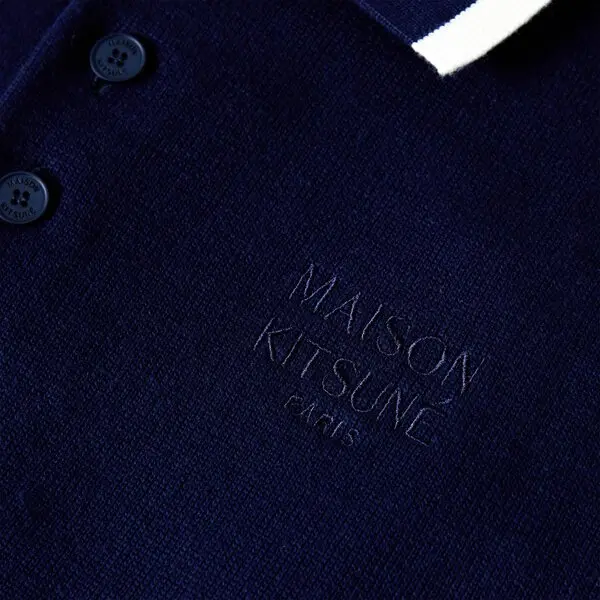 Maison Kitsuné Shortsleeve Polo Knit Sweater