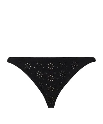 Tory Burch Solid Color Stretch Bikini Bottoms - Black