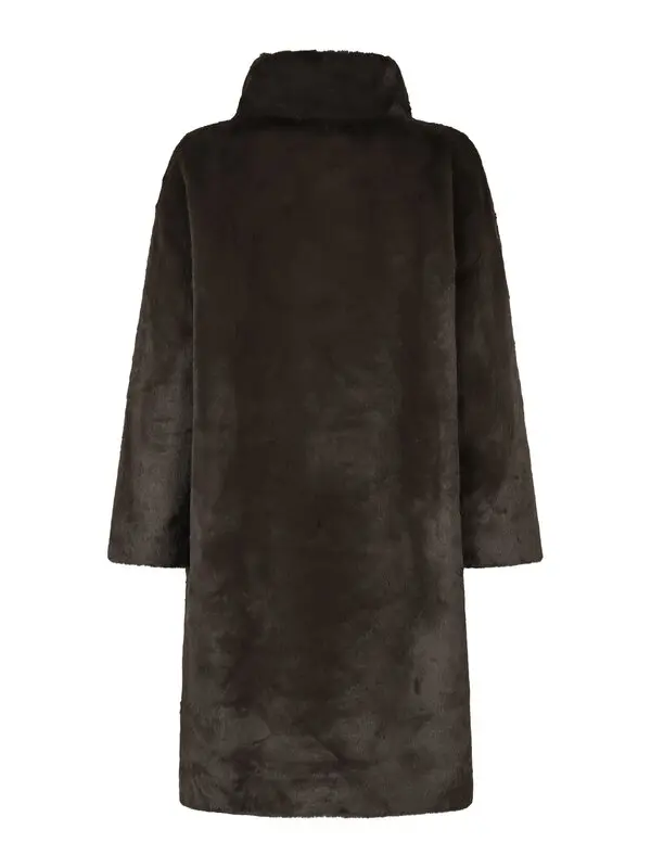 Herno Faux Fur Stand-collar Coat
