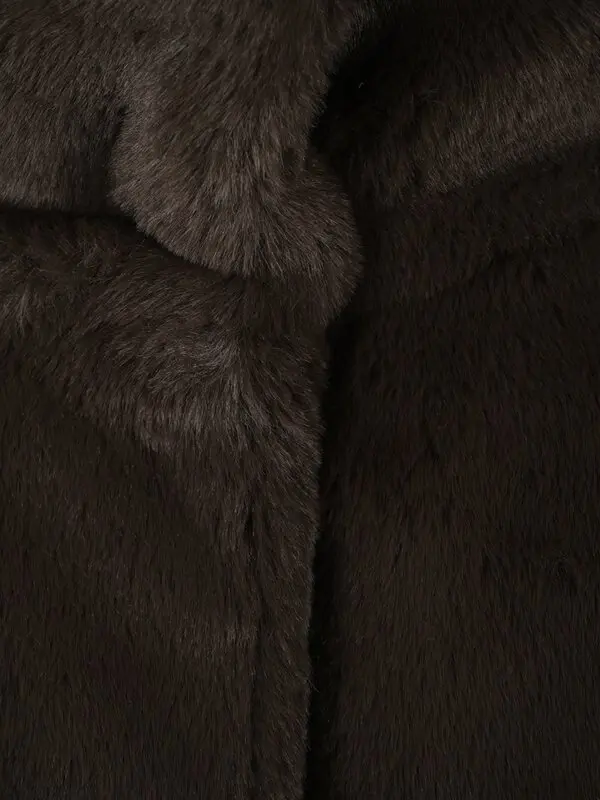 Herno Faux Fur Stand-collar Coat