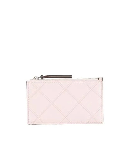 Tory Burch Solid Color Leather Card Holder