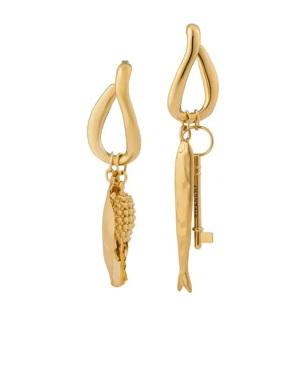 Givenchy Lucky Charms Asymmetric Earrings In Metal
