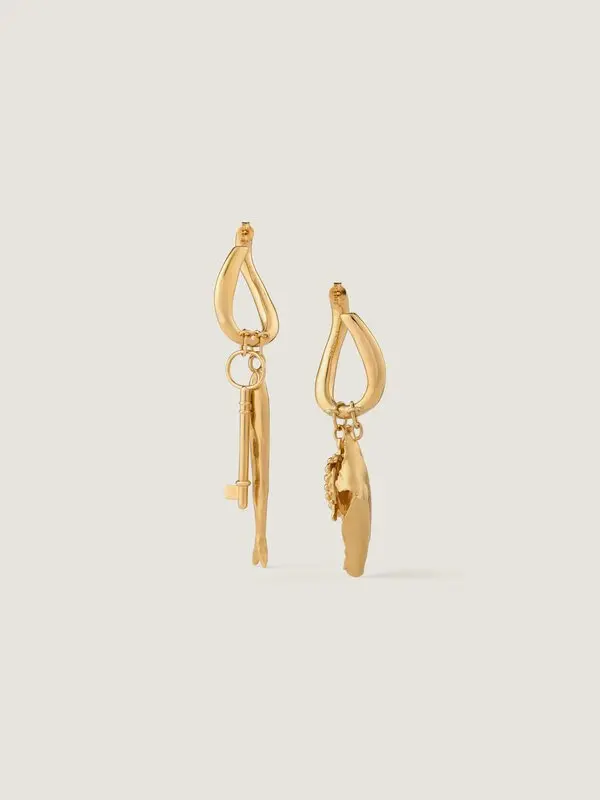 Givenchy Lucky Charms Asymmetric Earrings In Metal