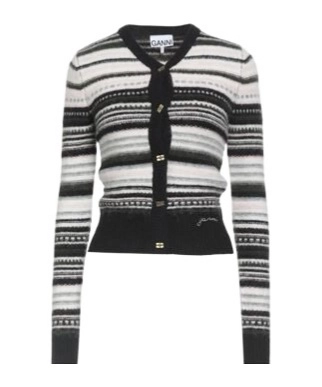 GANNI Multicolour Cardigans - Black