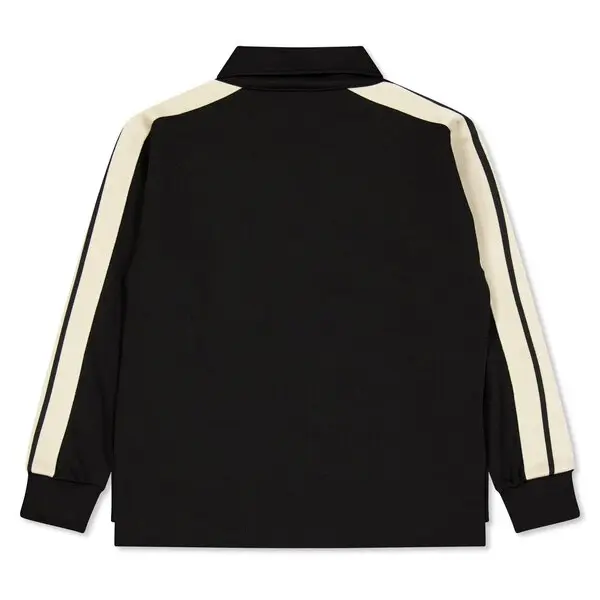 Palm Angels Long Sleeve Polo Shirt With Contrast Sleeves