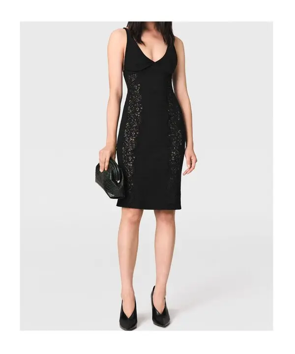 Stella McCartney Lace Panel Midi Dress