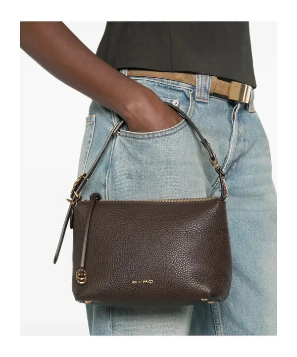 Etro Grainy Leather Shoulder Bag