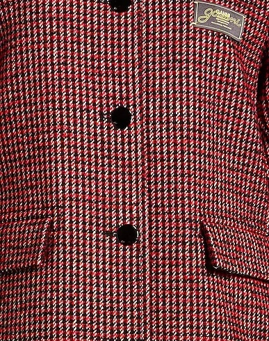 GANNI Single-breasted Houndstooth Wool Coat