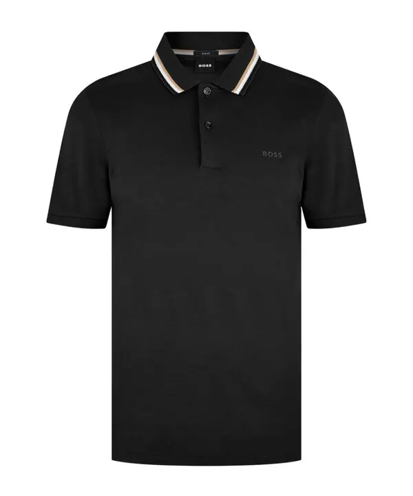 Hugo Boss Solid Color Polo Shirt - Black