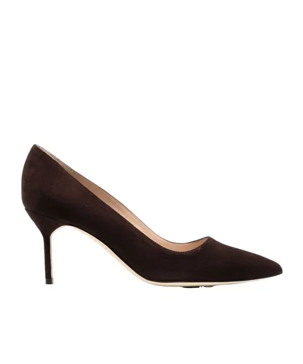 Manolo Blahnik Suede Pumps - Black