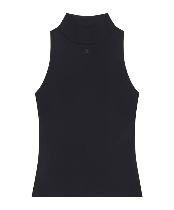 COURREGES Heritage Knit Top With Mock Neck