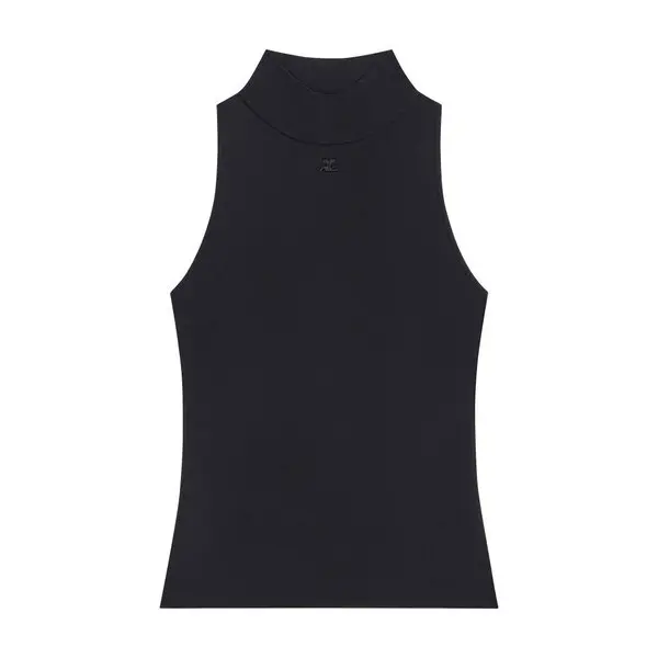COURREGES Heritage Knit Top With Mock Neck