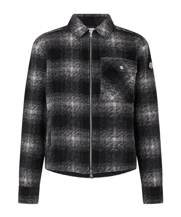 Moncler Plaid Shirt Jacket - Black