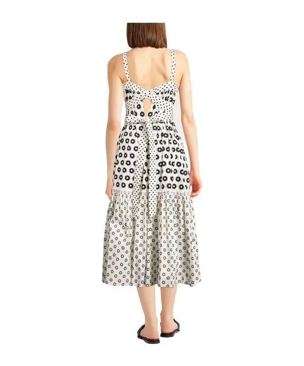 Tory Burch Sleeveless Floral Print Midi Dress