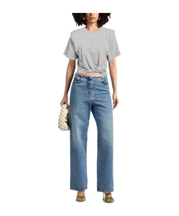 Isabel Marant Étoile Solid Crewneck Short Sleeve T-shirt - Gray