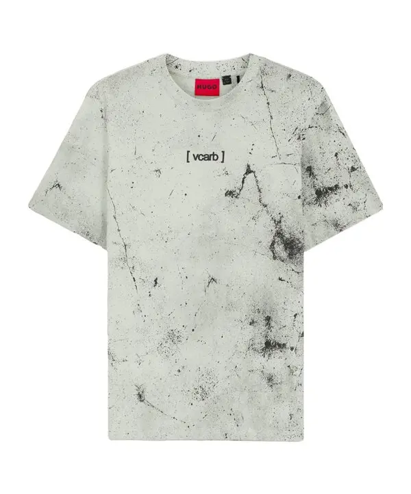 Hugo Boss Distressed Speckled Print Crew Neck T-shirt