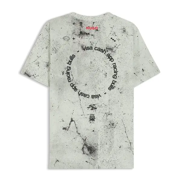 Hugo Boss Distressed Speckled Print Crew Neck T-shirt